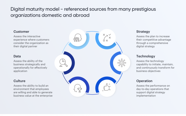 The model for businesses’ digital maturity level assessment - FPT Digital